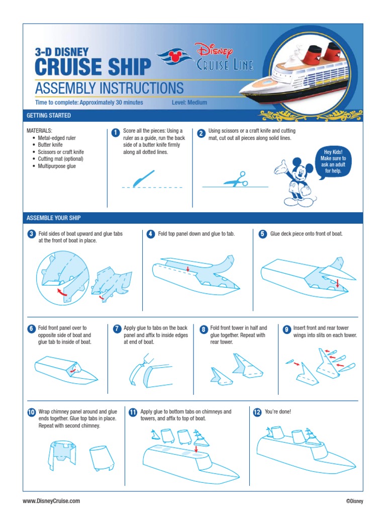 DCL Cruise Ship Diorama | PDF | Cutting Tools | Tools
