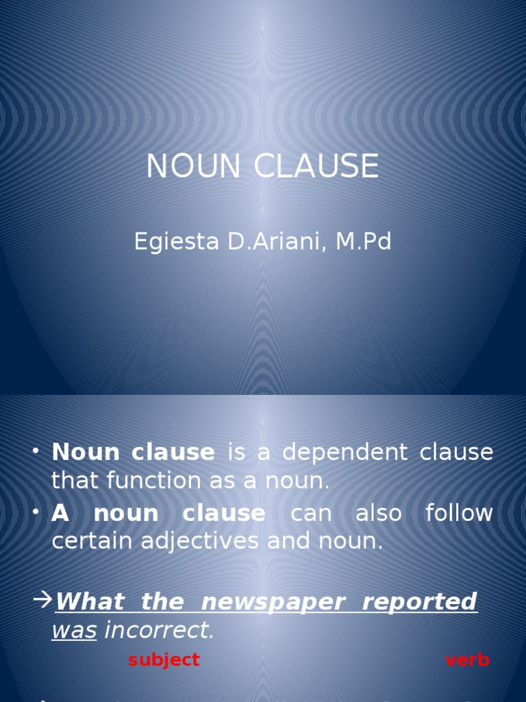 Understanding Noun Clauses | PDF