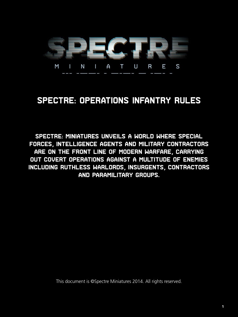 Spectre Rules v1.0 PDF | PDF | Dice | Rifle