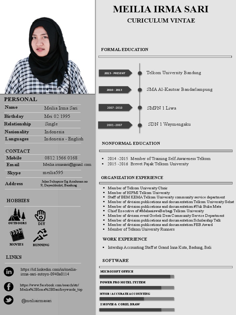 CV Meilia Irma Sari | PDF | Computing And Information Technology | Software