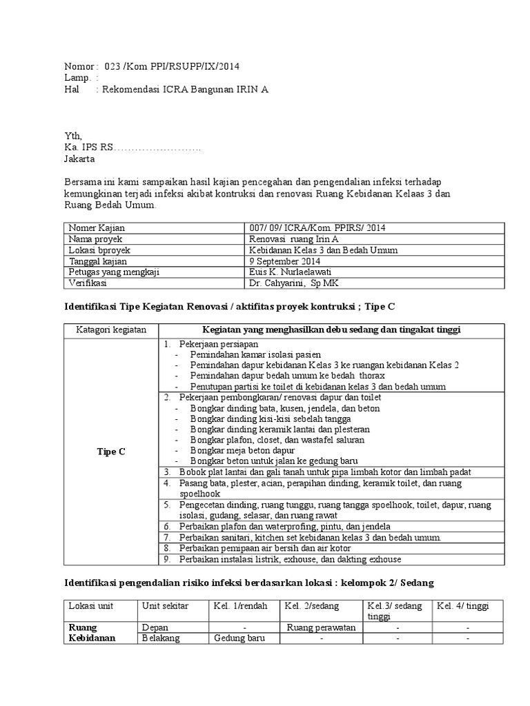 Contoh Icra Renovasi | PDF