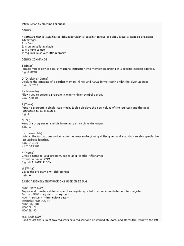 Machine Language | PDF | Assembly Language | Instruction Set