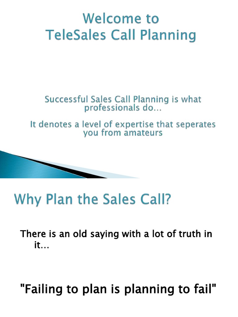 Sales Call Planning PDF | PDF