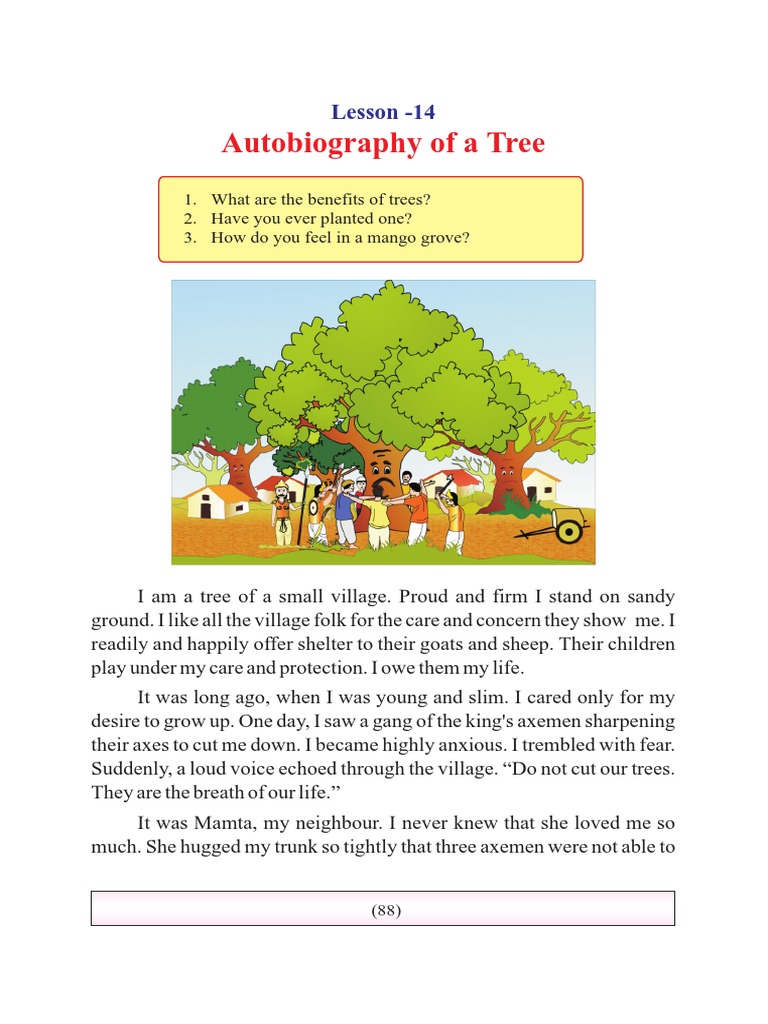 Autobiography of A Tree: Lesson - 14 | PDF