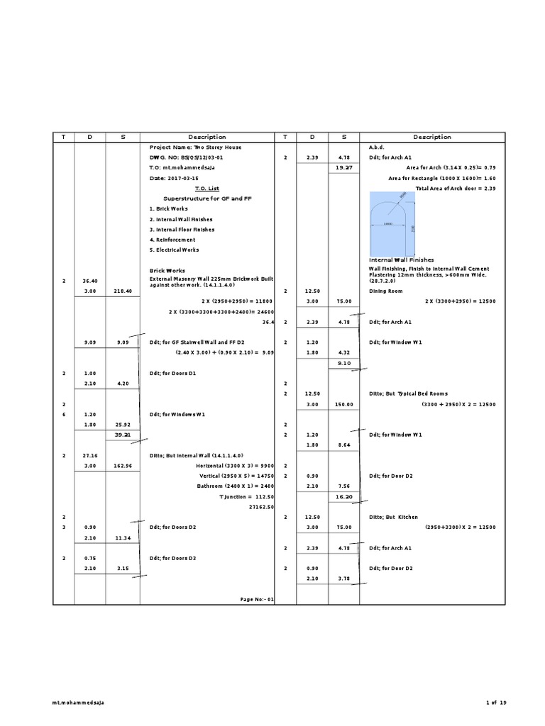 Two Storey House Pdf Mortar Masonry Architectural Elements