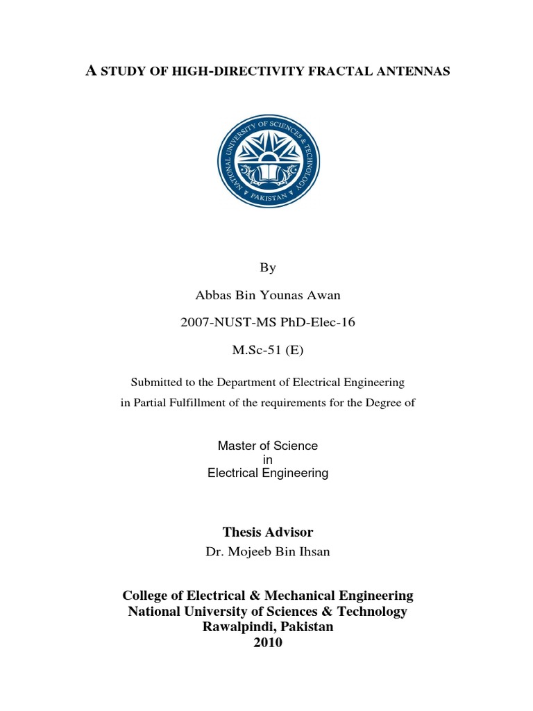MS Thesis Antenna Design | PDF | Fractal | Antenna (Radio)