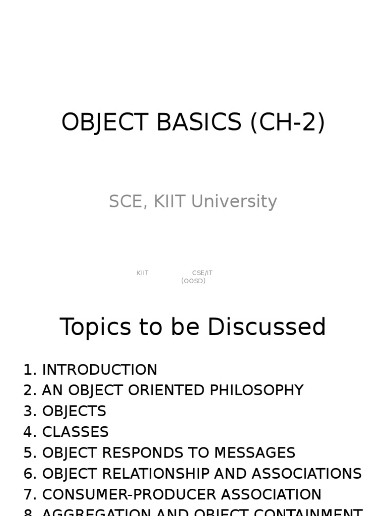 Ch 2 Oosd Object Basics 1 Pdf Object Computer Science Object Oriented Programming 6616