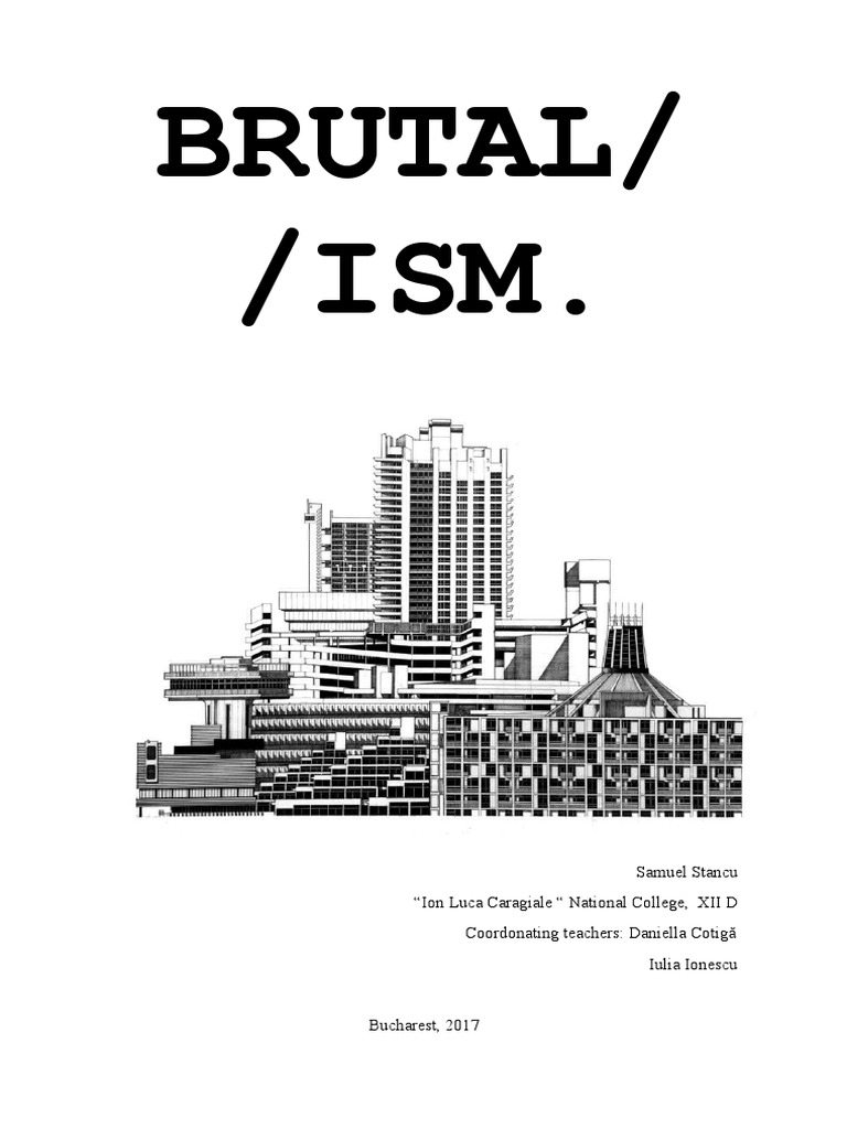 Atestat Engleza - Brutalism | PDF | Architectural Styles | Art Media