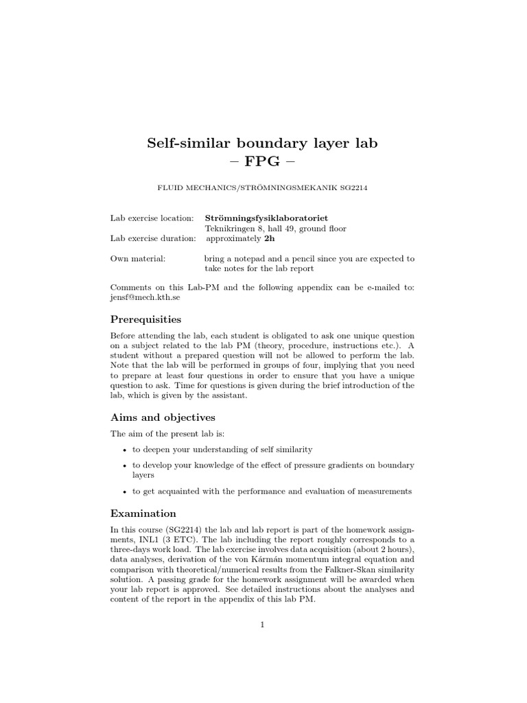Boundary Layer Lab 2 (Example) | Download Free PDF | Boundary Layer | Pressure