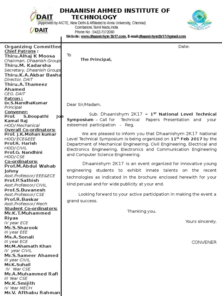 Invitation Letter | PDF | Science And Technology | Electrical Engineering