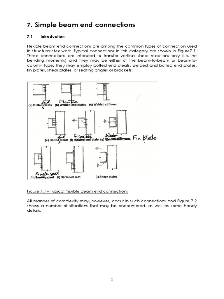 Flexible Beam End Connections Guide | PDF | Beam (Structure ...