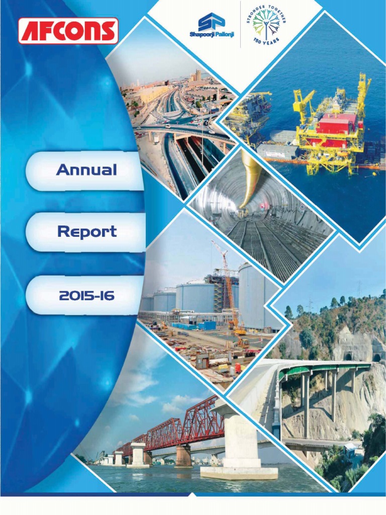 Afcons Annual Report 2015 - 2016 | PDF | Board Of Directors | Dividend