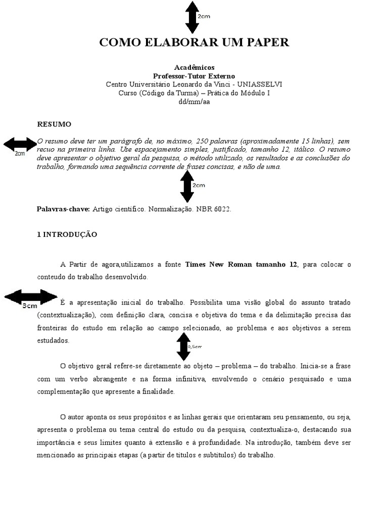 Modelo de Paper 2015 Revisado | Download grátis PDF | Citação | Sociologia