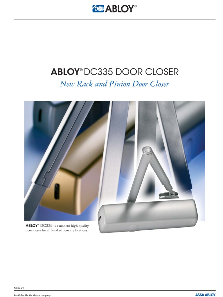 Abloy DC335 Door Closer | Door | Lock (Security Device)