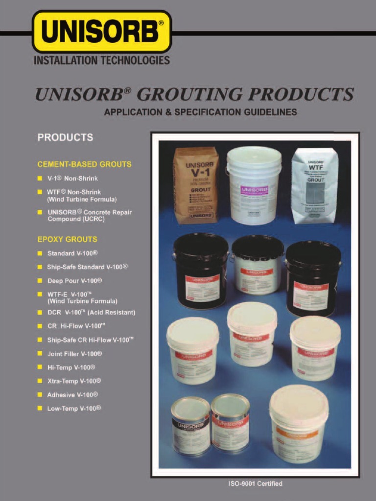 Grout Catalog | PDF | Epoxy | Concrete