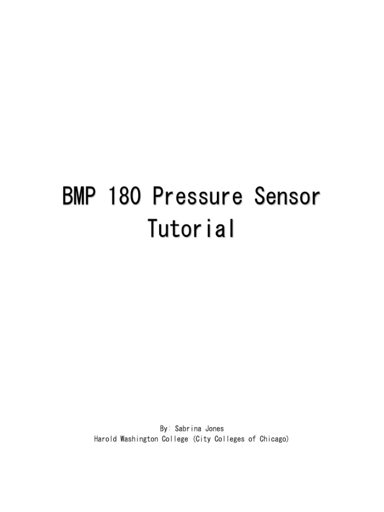 bmp180 Pressure Sensor Tutorial and Project | PDF | Arduino | Library ...
