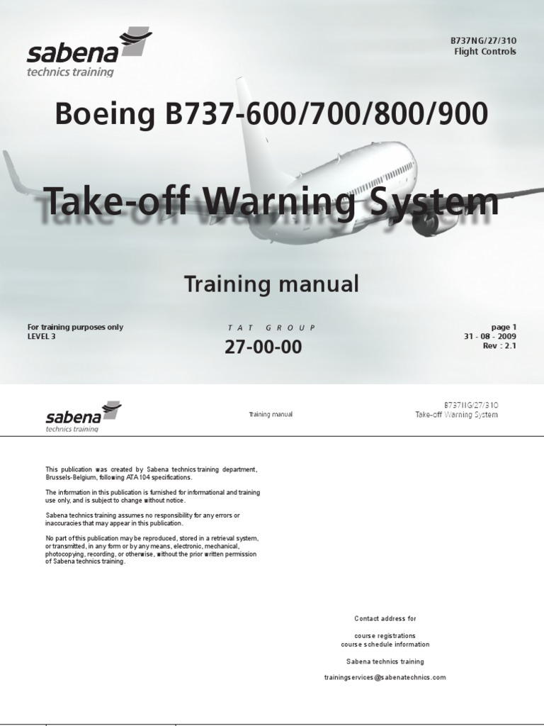 27 Take-Off Warning System | PDF | Takeoff | Flap (Aeronautics)