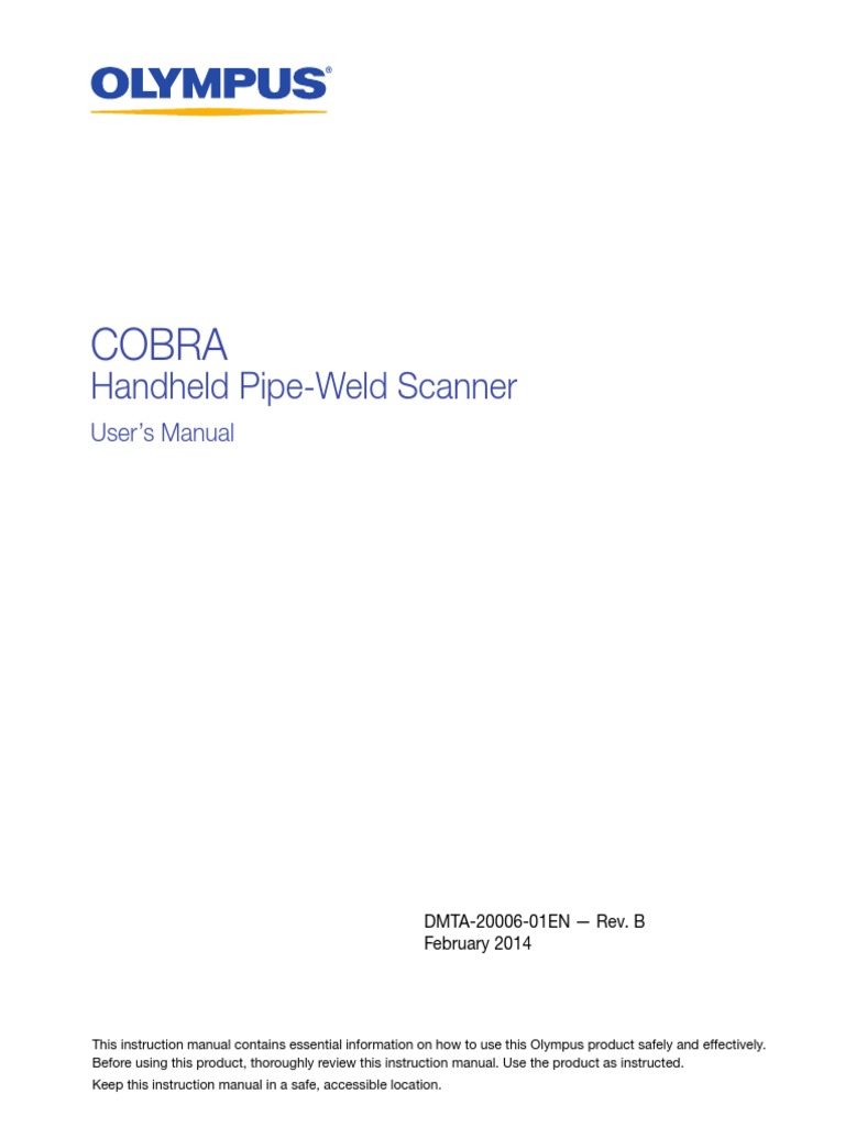 DMTA 20006 01EN - Rev - B COBRA - Scanner Users - Manual PDF | PDF | Pipe (Fluid Conveyance ...