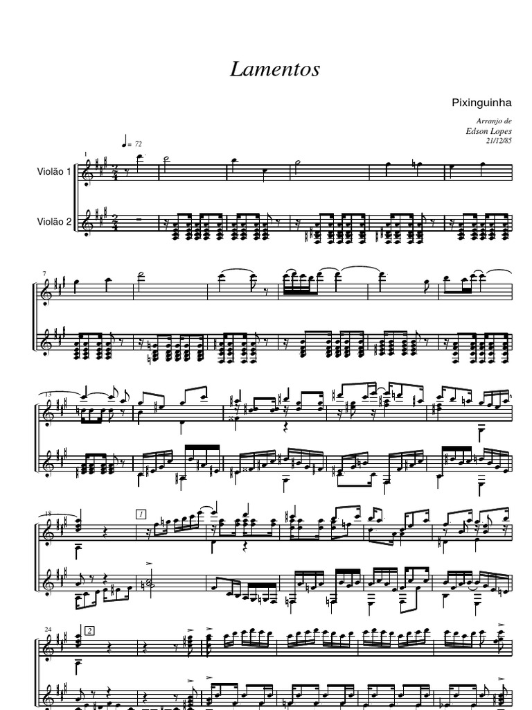 Pixinguinha Lamento PDF | PDF