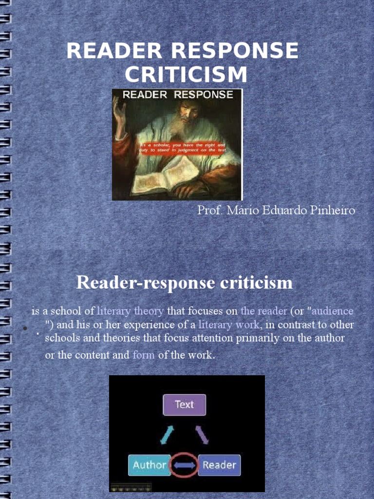Reader Response Criticism: Prof. Mário Eduardo Pinheiro | PDF | Philosophy