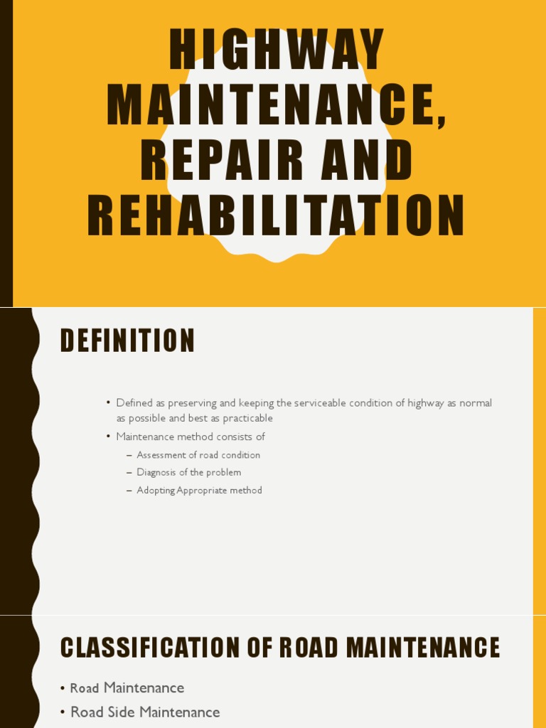 Highway Maintenance Guide | PDF | Road Surface | Road