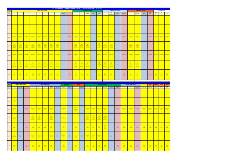 Iit - Ian'S Pace (Weekly Time Table) - Crash Course - 2016-17 | PDF ...