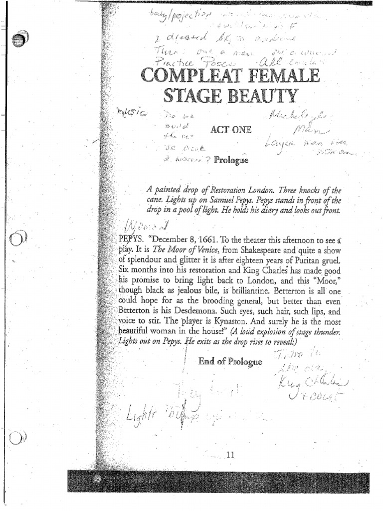 Alternate Stage Beauty Script | PDF | Beauty