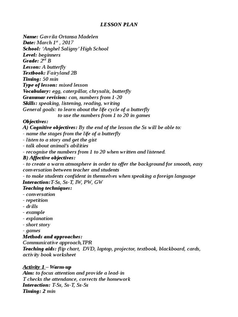 Good Morning - Lesson Plan | PDF