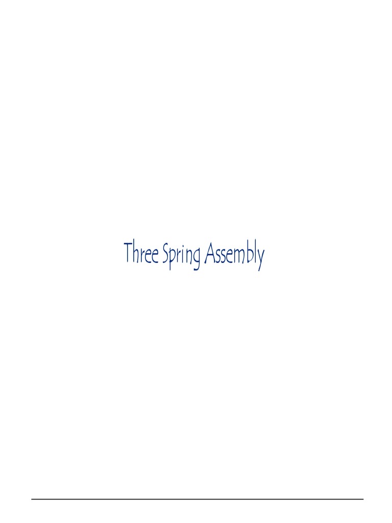 Three Spring Assembly | PDF | Mathematical Analysis | Applied Mathematics