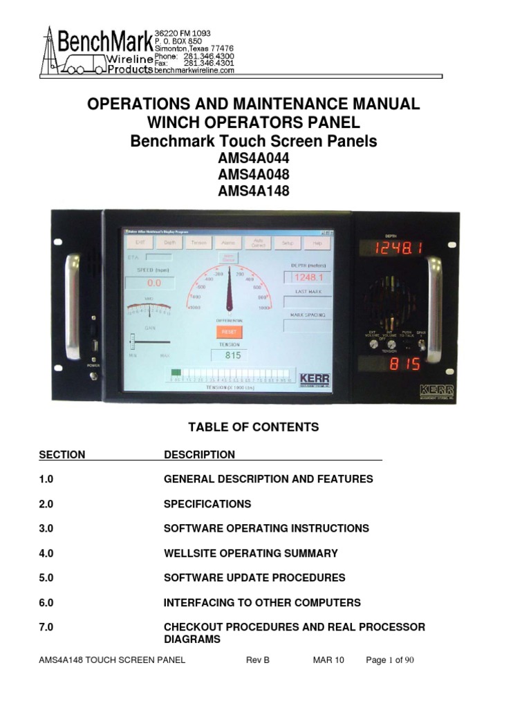 Benchmark Touch Screen Panel Manual | PDF | Touchscreen | Personal ...