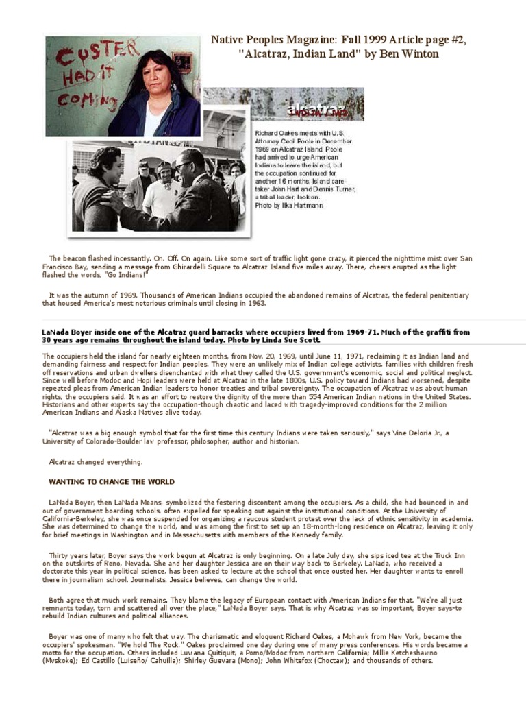 Native Peoples Magazine-Alcatraz | Download Free PDF | Native Americans ...