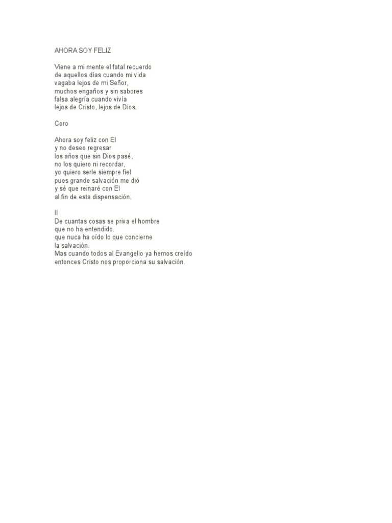 Alabanzas Ahora Soy Feliz | PDF | Cocina, comidas y vino | Religión y ...