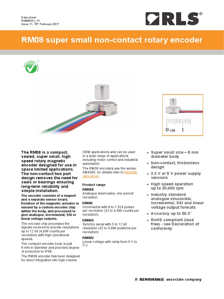 Data Sheet RM08 Super Small Non Contact Rotary Encoder ...
