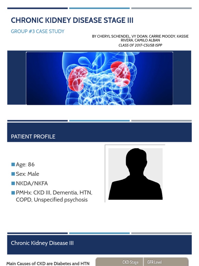 CKD Stage III: Patient Case Study | PDF | Chronic Kidney Disease ...
