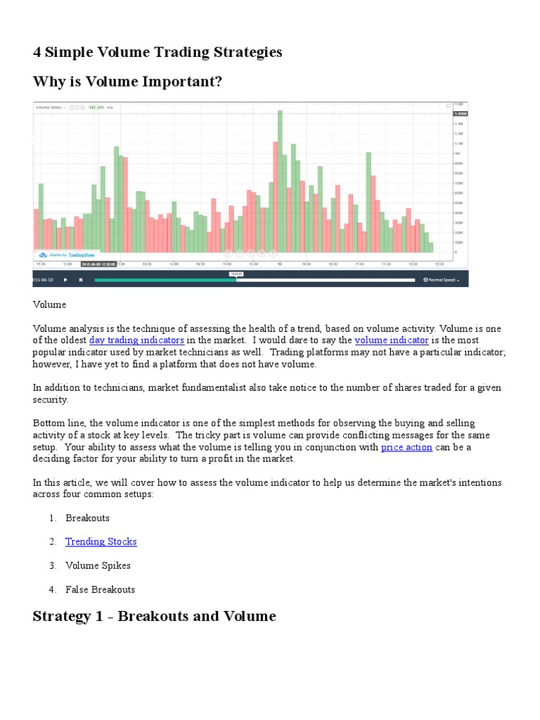 4 Simple Volume Trading Strategies | PDF | Stock Market | Technical ...