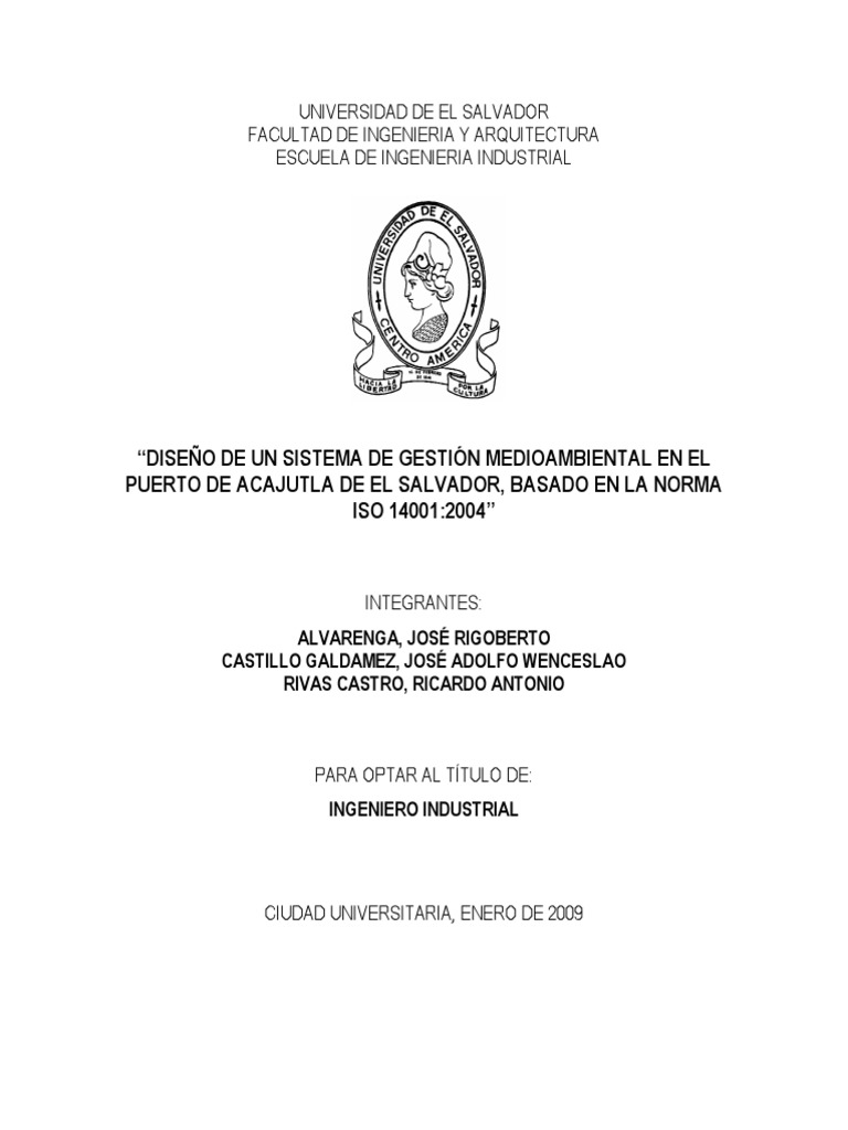 Dise%C3%B1o de Un Sistema de Gesti%C3%B3n Medioambiental en El Puerto ...