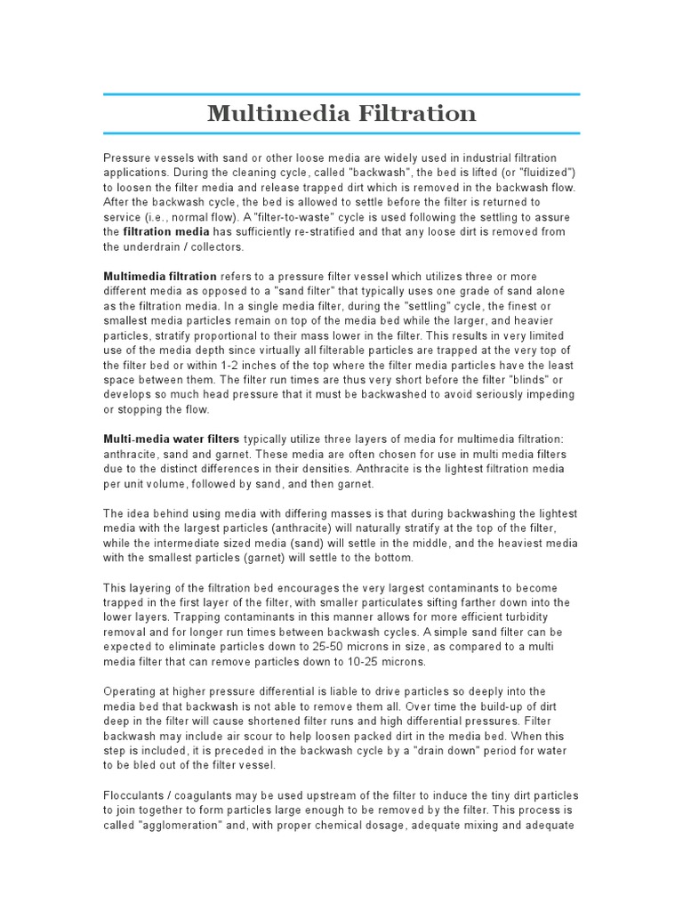 Multimedia Filtration: 3-Layer Water Filters Trap More Contaminants ...