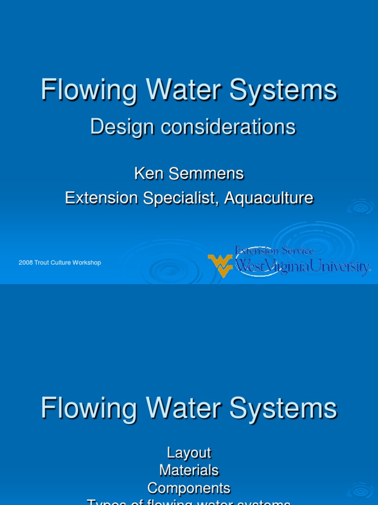 Design of Flowing Water Systems PDF | PDF | Soil | Water