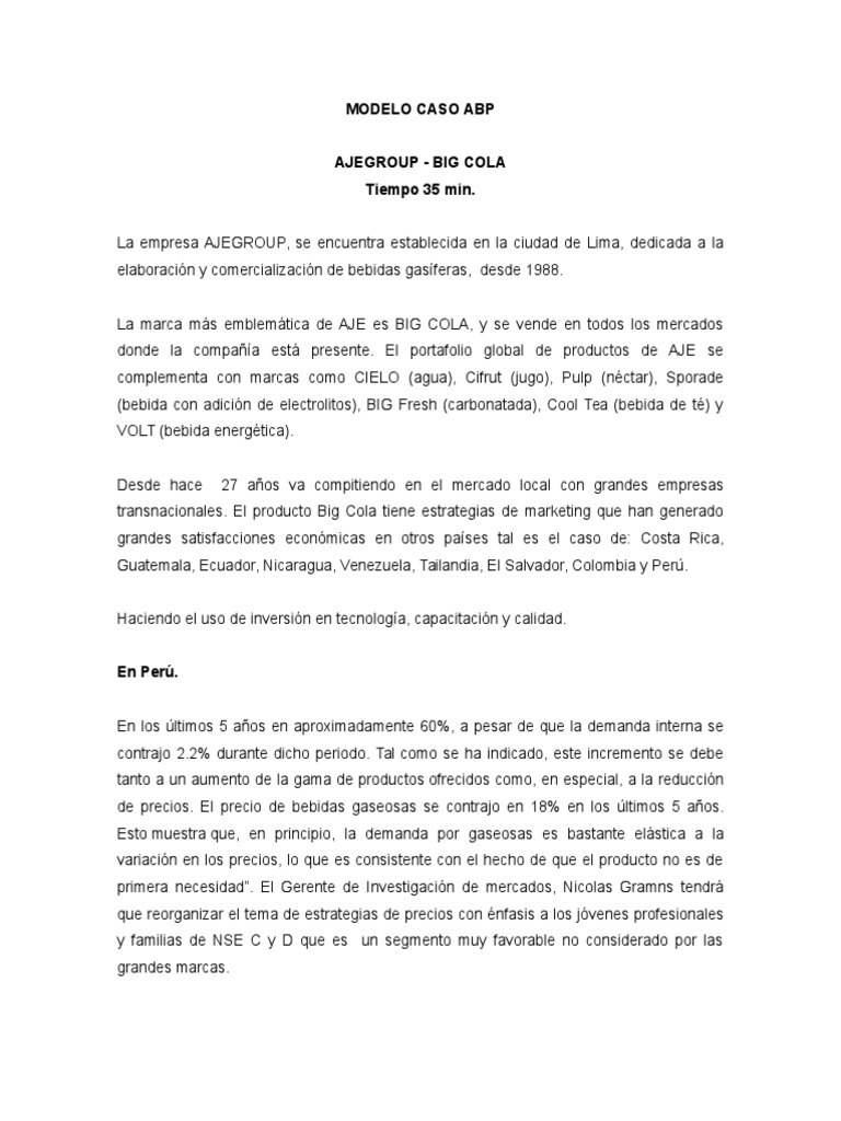 Caso ABP | PDF | Economias | Microeconomía