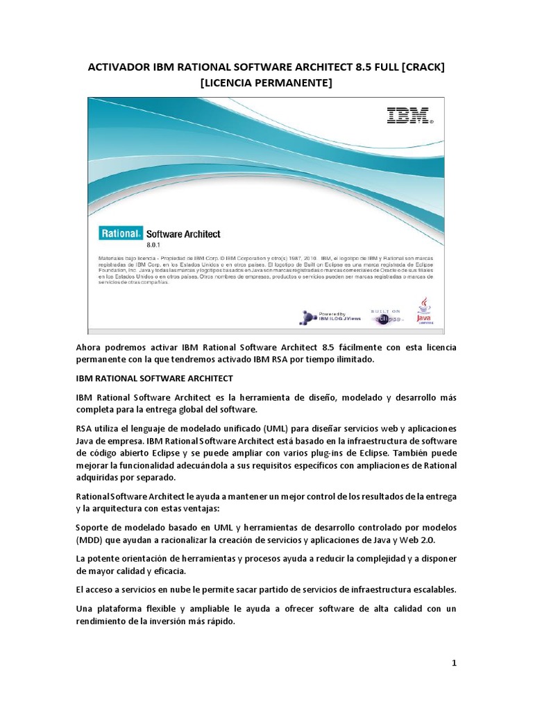 Ibm Rational Software Architect 8 + Activador | PDF | Ibm | Eclipse (software)
