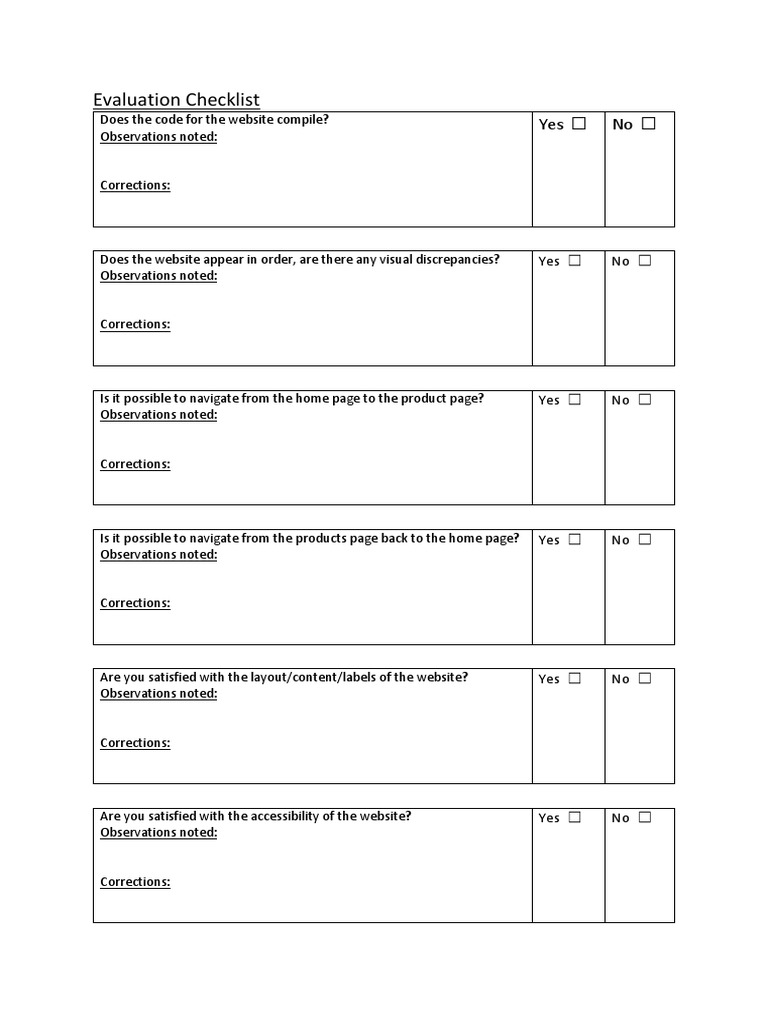 Website Evaluation Checklist Guide | PDF