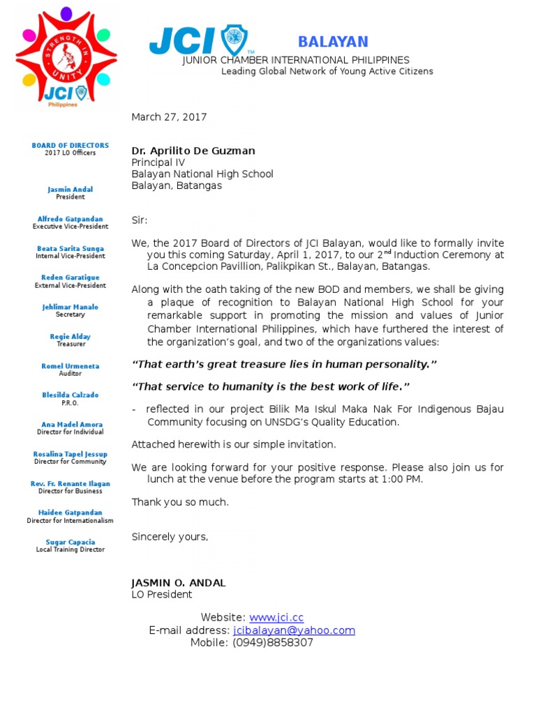 Invitation Letter Bnhs | Corporate Law | Public Sphere