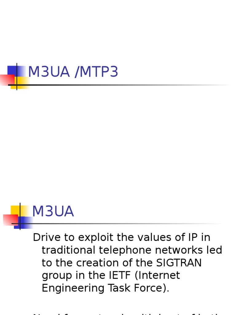 MTP3 & M3UA | Internet Protocols | Public Switched Telephone Network