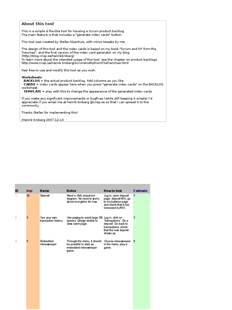Product Backlog | PDF | Scrum (Software Development) | Areas Of ...