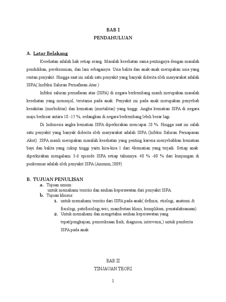 Askep Ispa Pada Anak | PDF