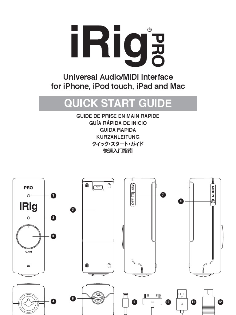 IRig PRO Start Guide | PDF | USB | iOS
