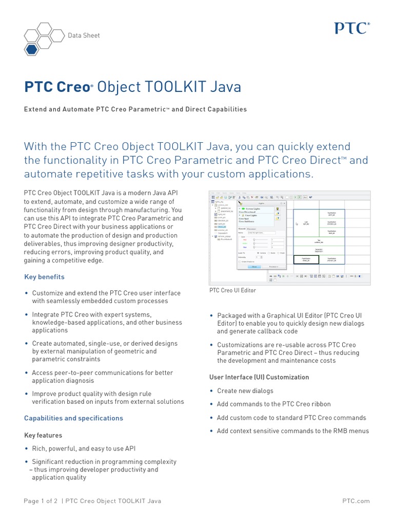 Ptc Creo Object Toolkit Java Pdf User Interface Application