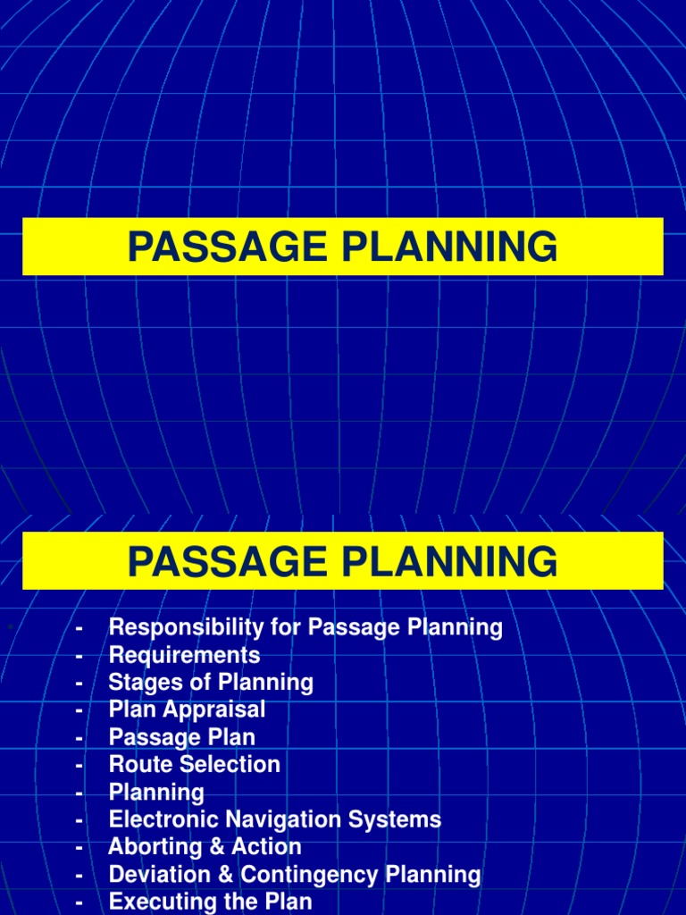 2 1 BRM Passage Planning | PDF | Navigation | Geography