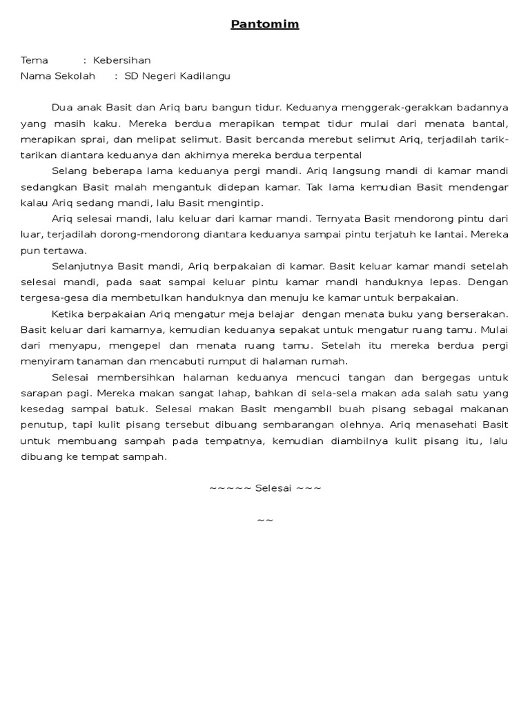 Naskah Pantomim | PDF | Agama & Spiritualitas