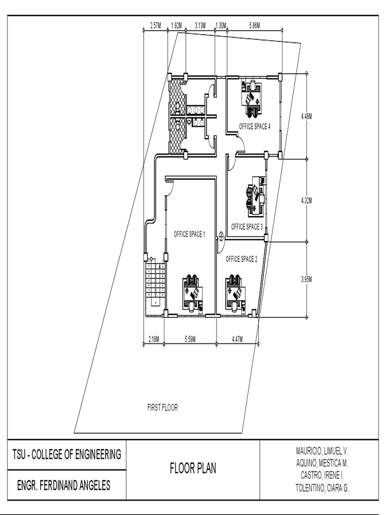 Floor Plan: Tsu - College of Engineering Engr. Ferdinand Angeles | PDF